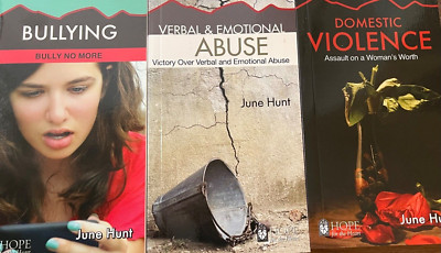 June Hunt (3 Books) Bullying : Verbal & Emotional Abuse : Domestic ...