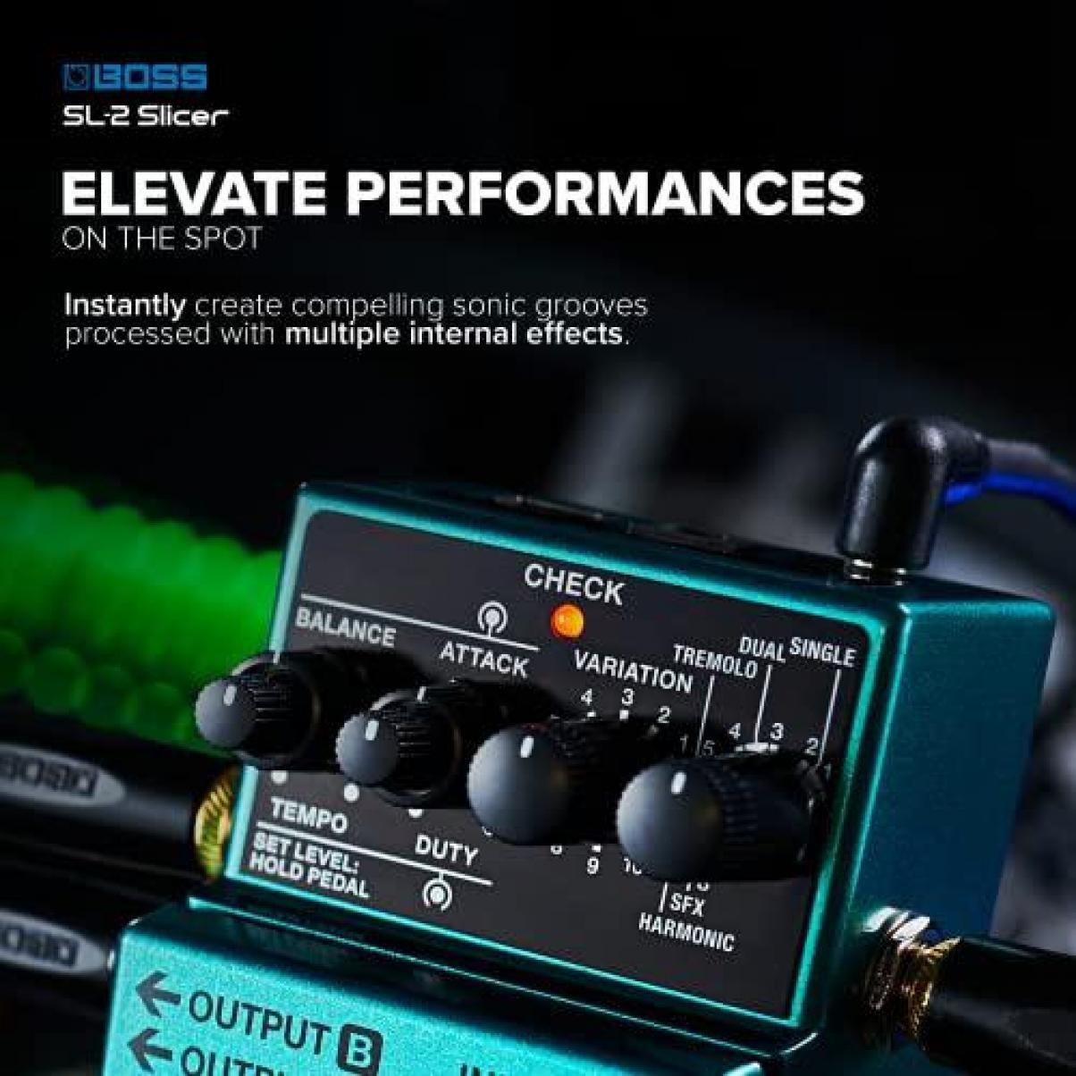 Boss SL-2 Slicer Audio Pattern Processor Guitar Effects Pedal Music ...