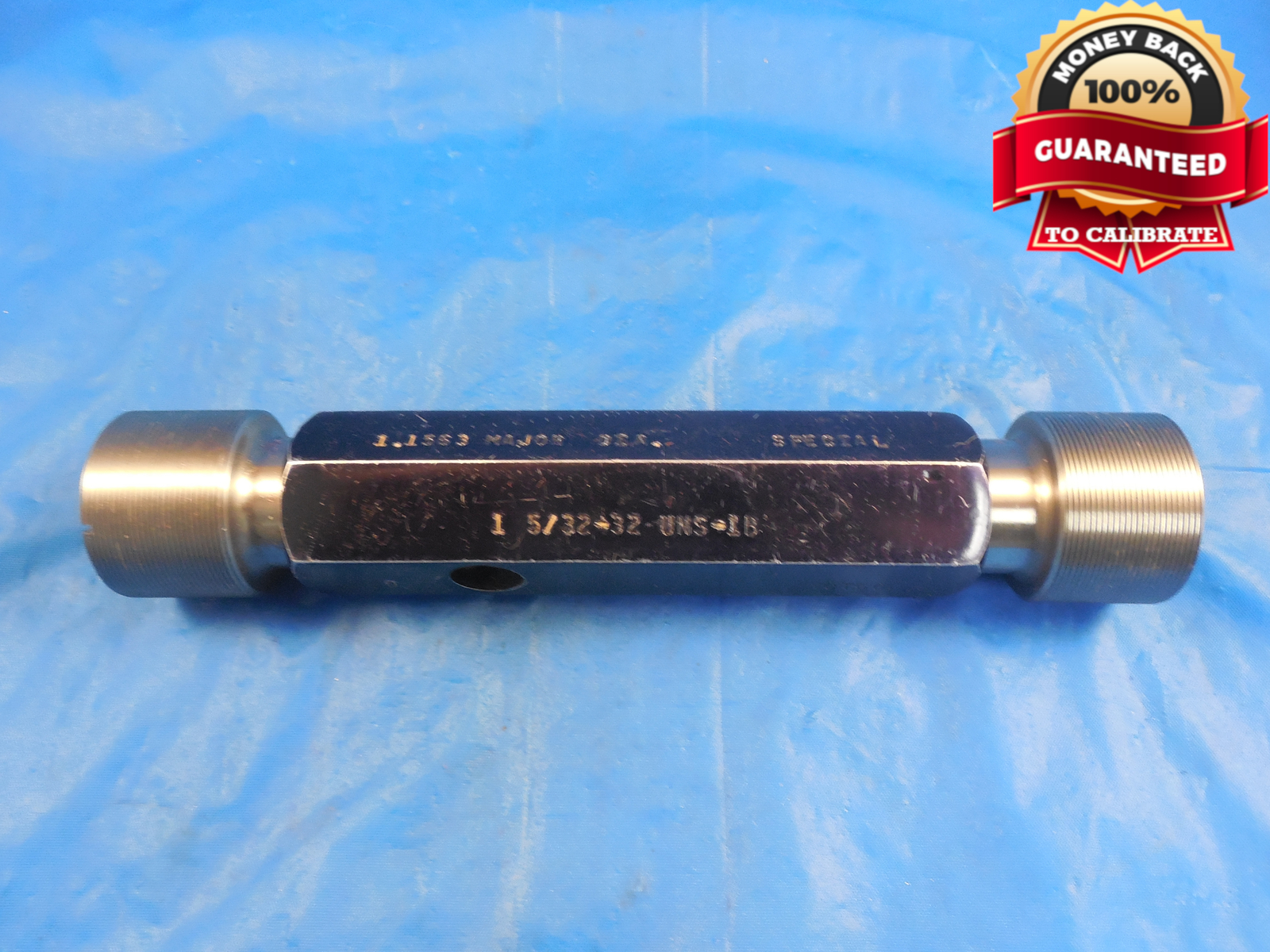 1 5/32 32 UNS 1B SPECIAL THREAD PLUG GAGE 1.15625 GO NO GO P.D.'S= 1. ...