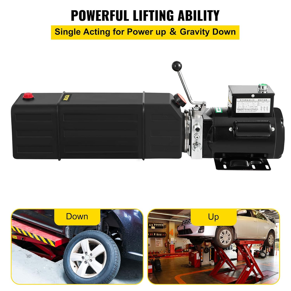 Motor Hydraulic Lift Single Phase Car Lift 3450 RPM Dump Trailer 208 ...
