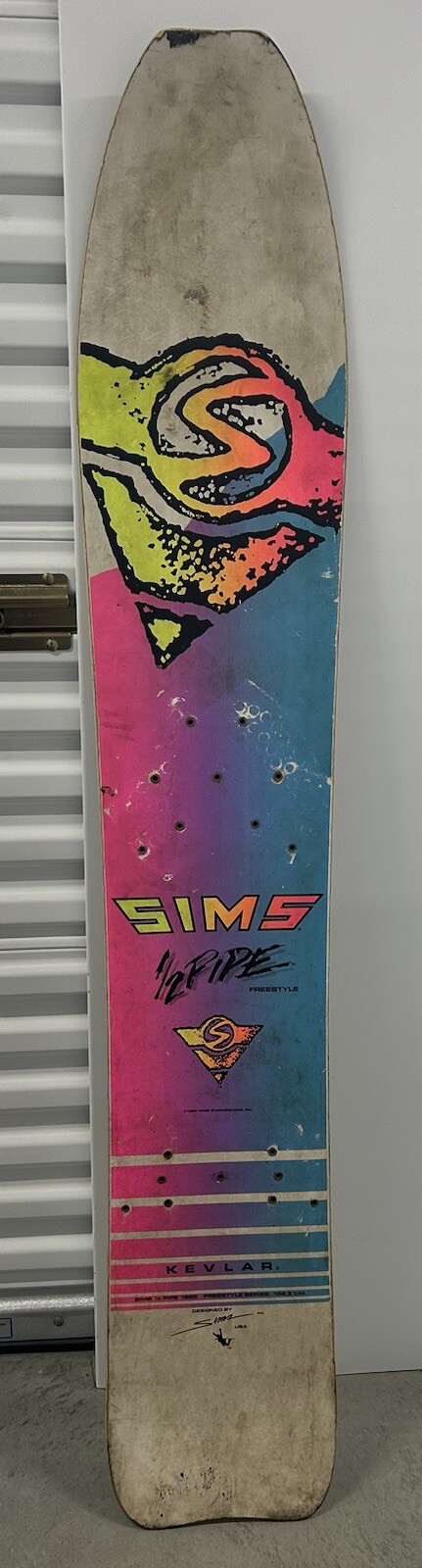 USED SIMS 1/2 PIPE FREESTYLE VINTAGE 80’S SNOW SURF GOLF MX SKATEBOARD ...