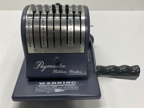 Paymaster Series 8000 Metal Vintage Check Printer | eBay