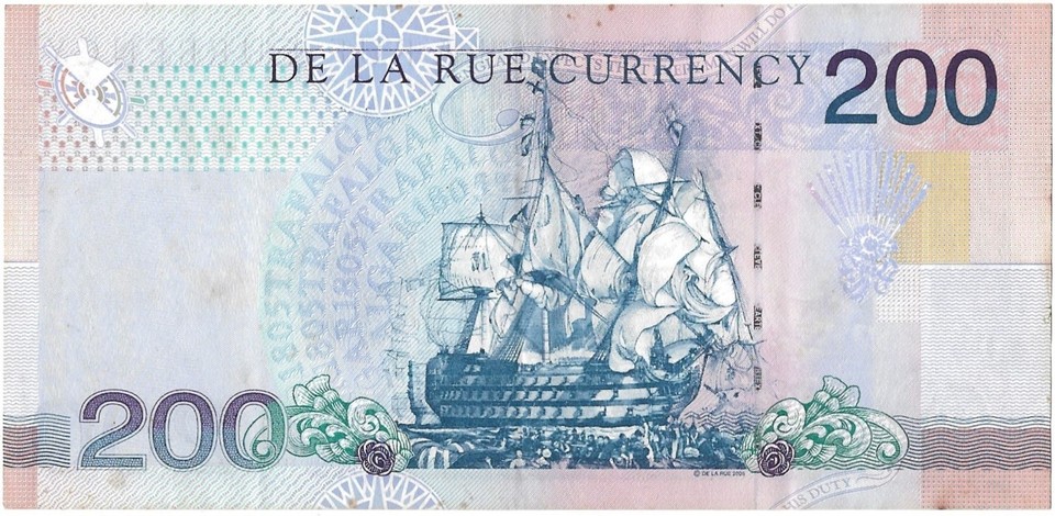 De La Rue Test Note / 200 Units / Nelson Trafalgar | eBay