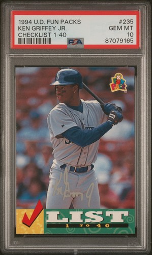 1994 UD FUN PACKS CHECKLIST 1-40 #235 KEN GRIFFEY JR. PSA 10 | eBay
