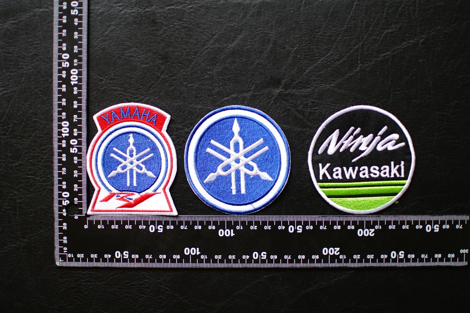 NEW BIKER BADGES ~ FABRIC SEW ON ~ HONDA ~YAMAHA ~ SUZUKI KAWASAKI R1 ...