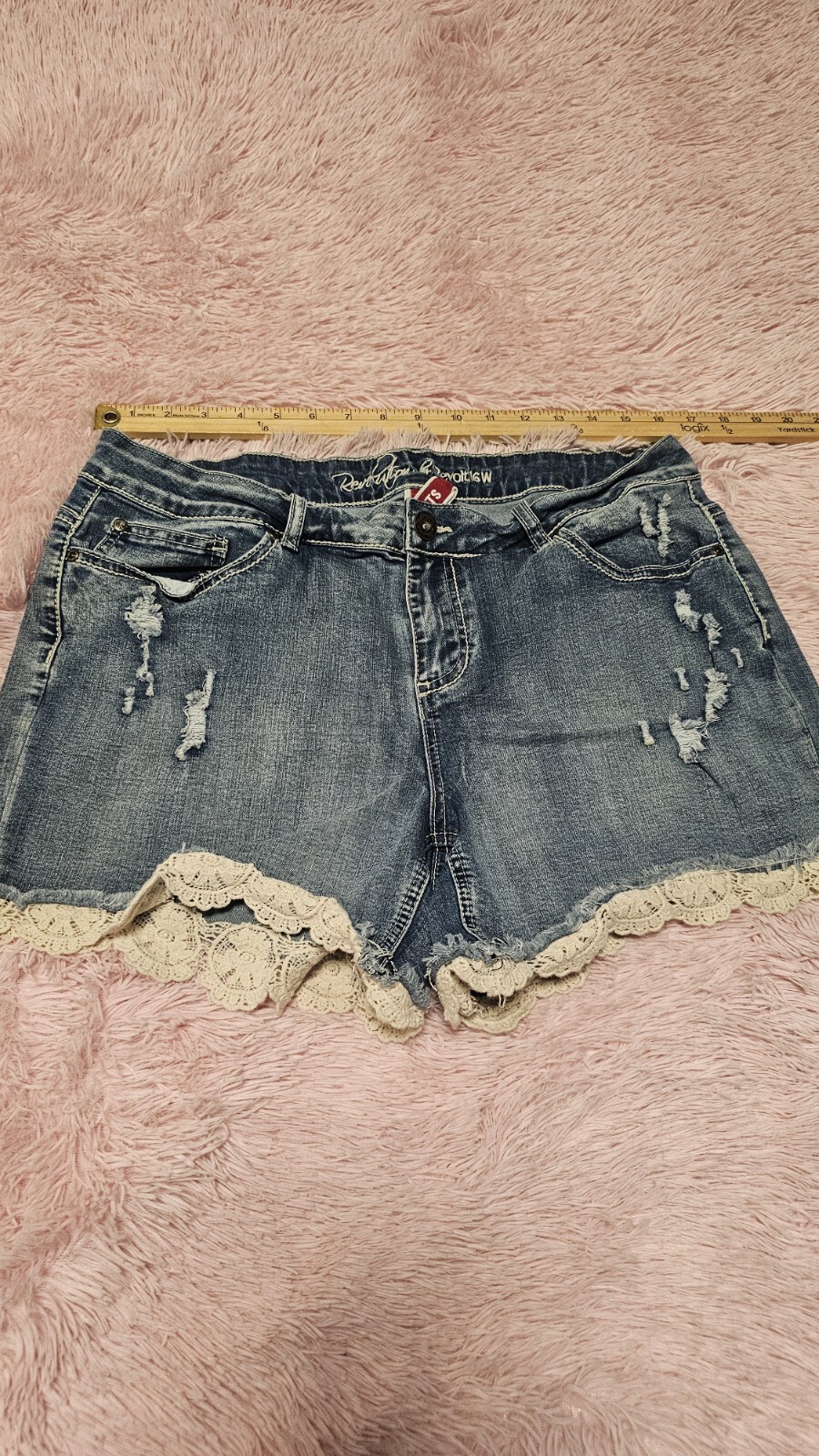 Revolution by Revolt Blue Denim Cut Off Shorts Size 16 - Gem