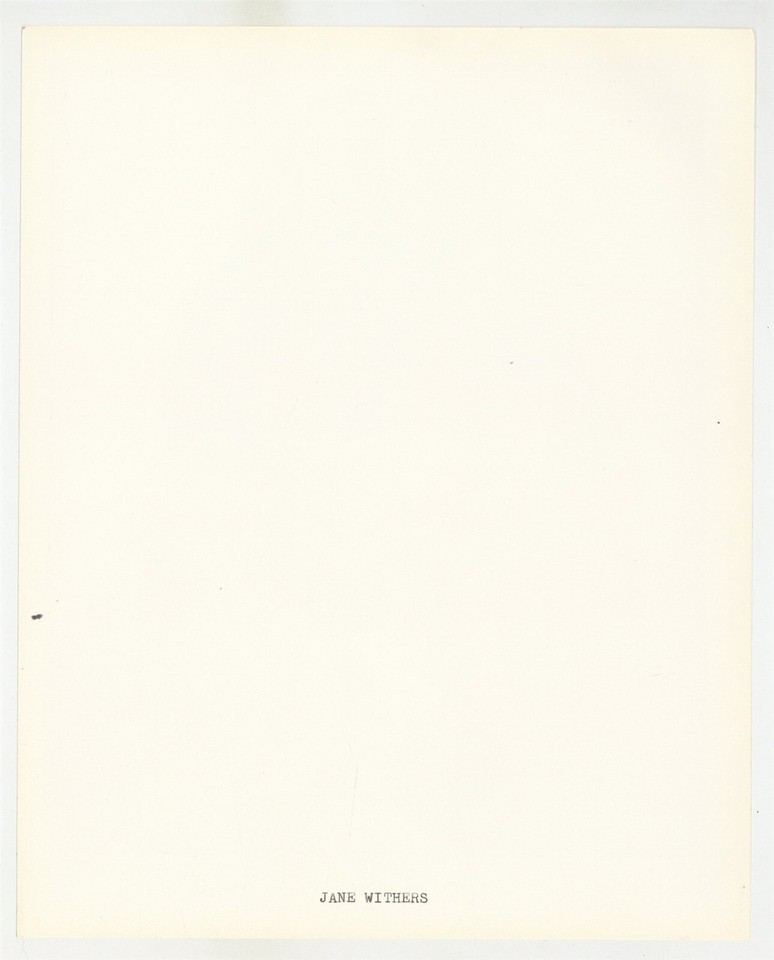 Jane Withers 1940 Young Child Actor Portrait 8x10 Glamour Photo 20th ...