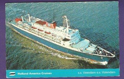 1974 SS Veendam - SS Volendam @ Sea Color Postcard - Holland America ...