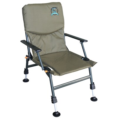 Fishing Chair With Armrest Adjustable Camping Carp Lightweight Foldable ...