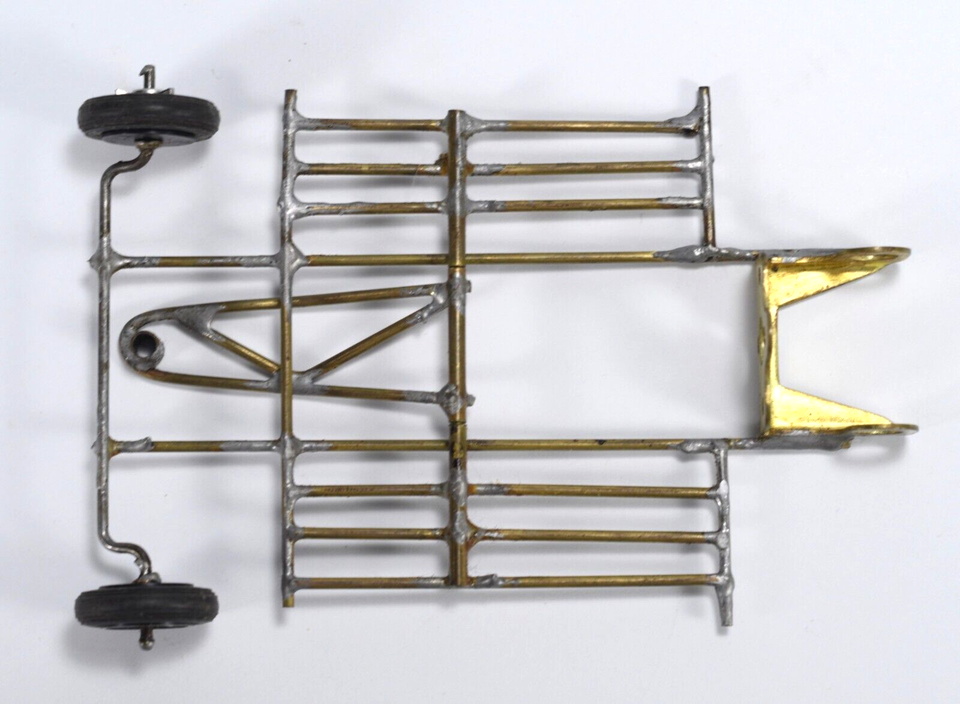 Vintage 1960s Slot Car Chassis 1/32 Brass Tube Swing Arm Scratch Built ...