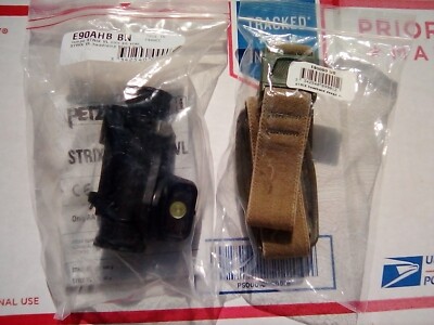 PETZL STRIX VL black NEW NIB tactical headlamp w/ NEW desert tan ...