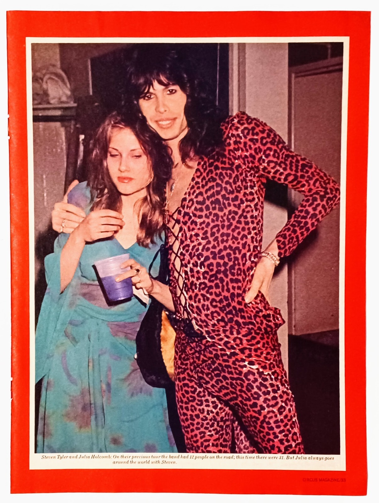AEROSMITH~STEVEN TYLER~ORIG 1976 POSTER~FULL PAGE PRINT MAGAZINE PINUP ...