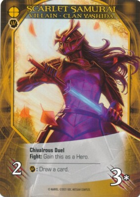 SCARLET SAMURAI Upper Deck Marvel Legendary MESSIAH COMPLEX VILLAIN ...