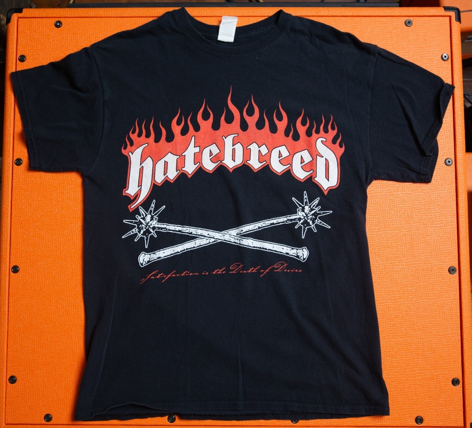HATEBREED ANNIVERSARY TOUR SHIRT Desire Perseverance - Throwdown Terror ...