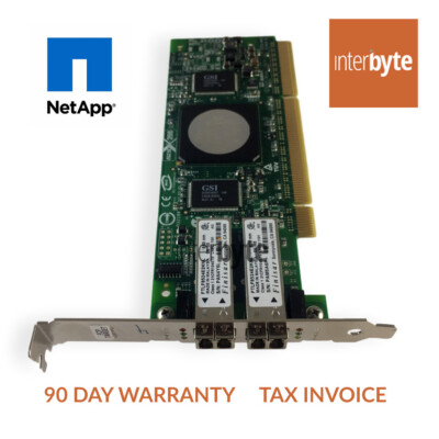 NETAPP QLA2462 FC 4GB 2PORT PCI-X 111-00163 X1028B-R6 TARGET FAS3020 ...
