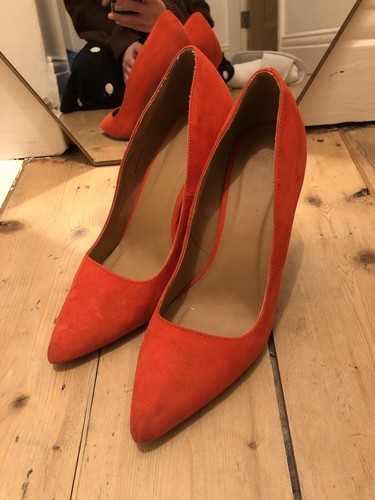Asos Suede Red Pointed Heels 7 | eBay UK