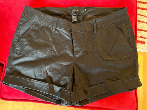 Torrid 5 Inch Cuffed Hem Stretch Sateen Mid-Rise Shorts Size 14 | eBay