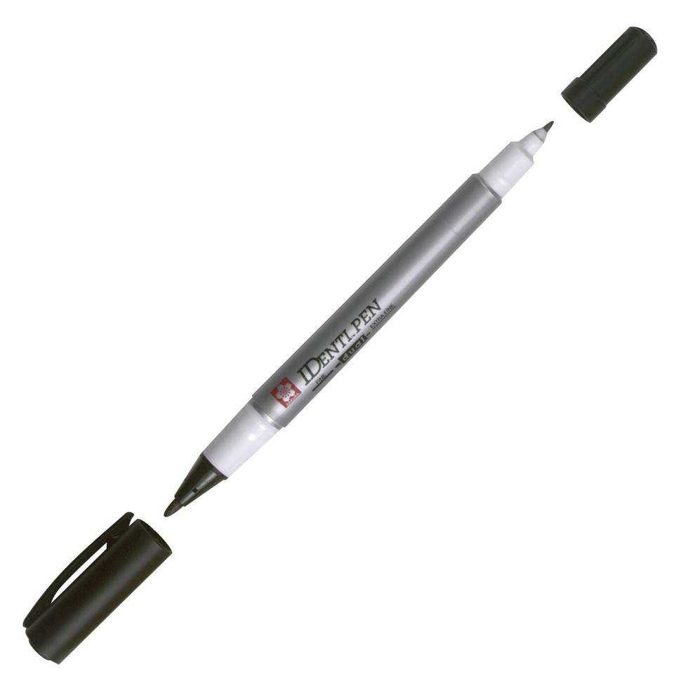 44162 Sakura Identi-Pen Dual Tip Permanent Marker, Fine/Ex Fine Pack of ...