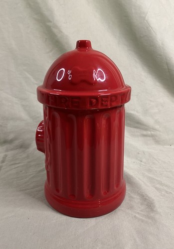 Galerie Red 9" Fire Hydrant Dog Treat Snack Cookie Jar Decorative ...