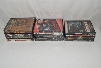 HORROR FILM DVD LOT - LOT OF 18- DINOCROC- KILLER SWARM- KILLER RATS ...
