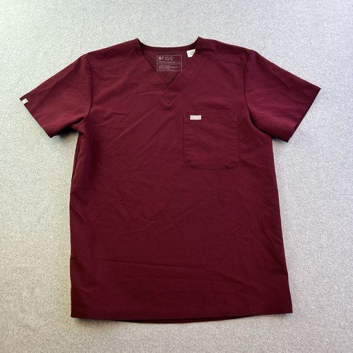 Figs Technical Collection Shirt Womens Small Red Maroon Short Sleeve ...