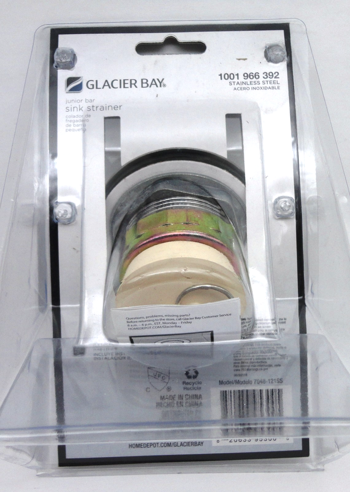 Glacier Bay Stainless Steel Junior Bar Sink Strainer 1001 966 392 | eBay
