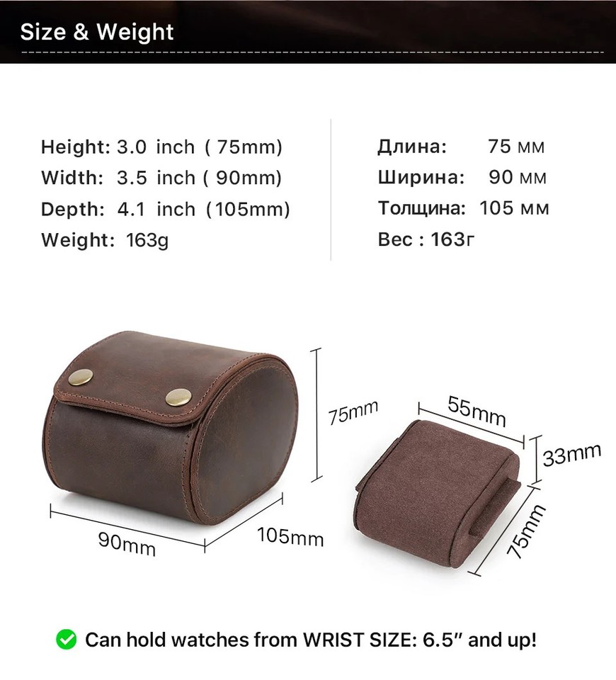 Luxury Watch Roll Case Display Watch Box Portable Wrist Watch Jewelry ...