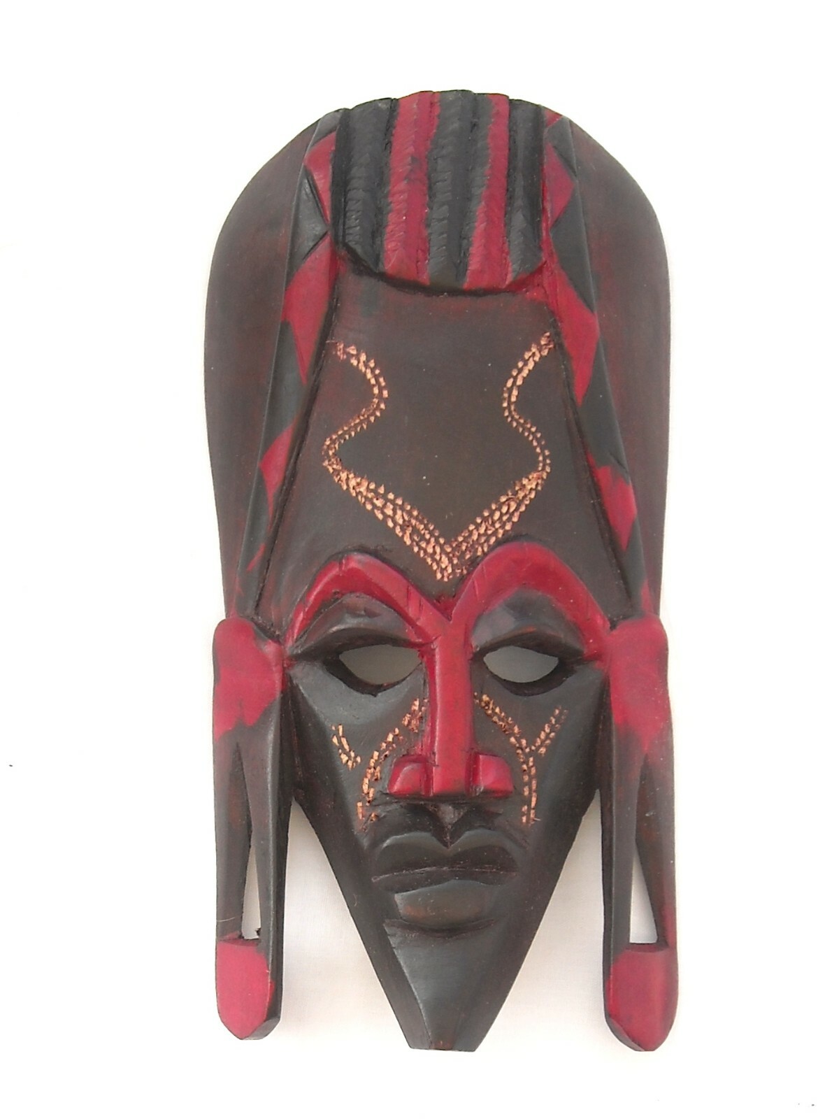 Hand Carved African Devil Mask - 8 to 9 Inches | eBay UK