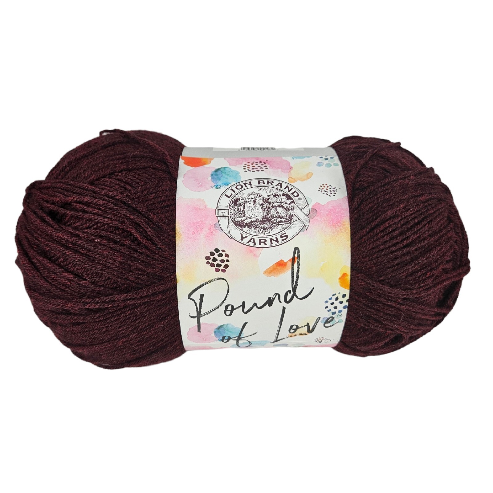 Lion BRAND Pound of Love Claret Red Medium Yarn 454g Acrylic 550114 ...