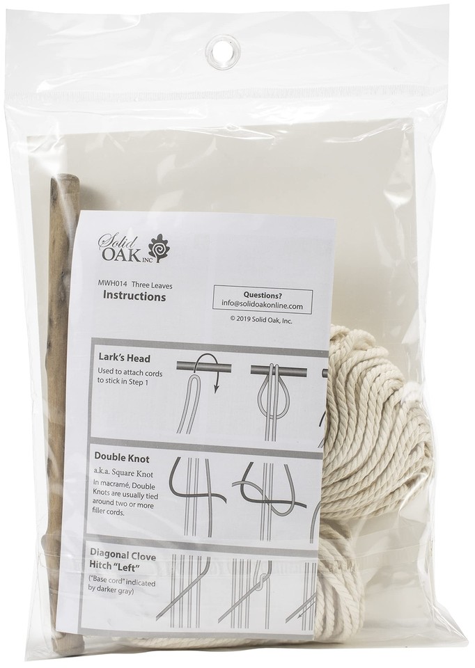 Small Format Macrame Kit-Three Leaves | eBay