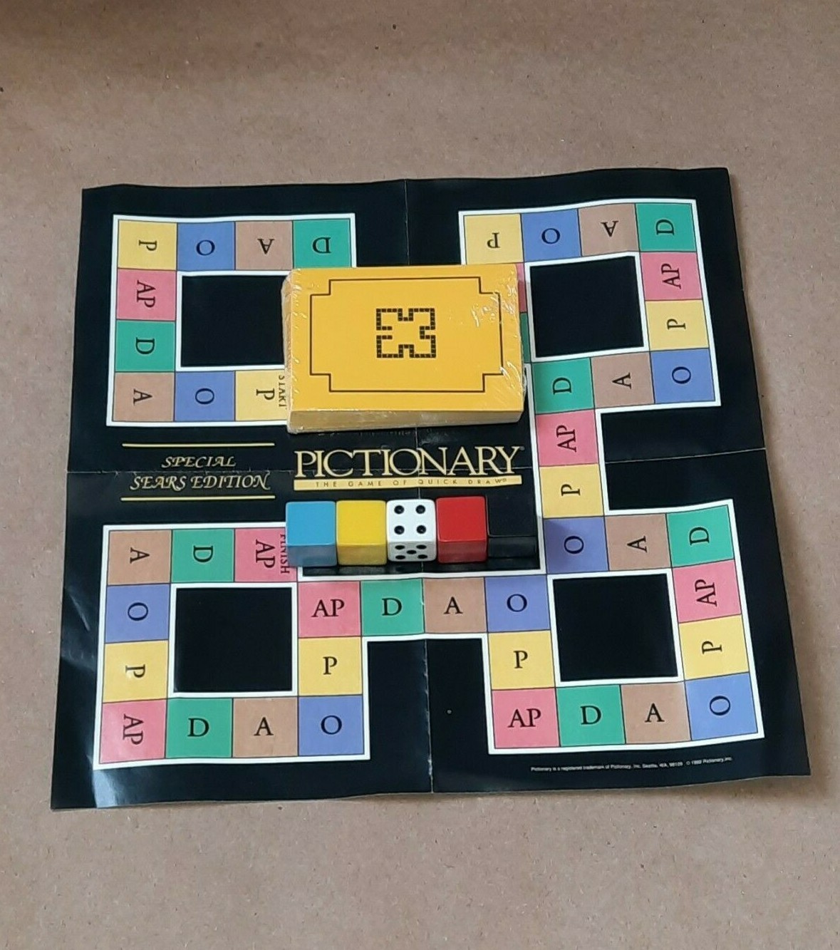 Vintage 1992 Pictionary Travel Game Replacement Pieces Special Sears ...