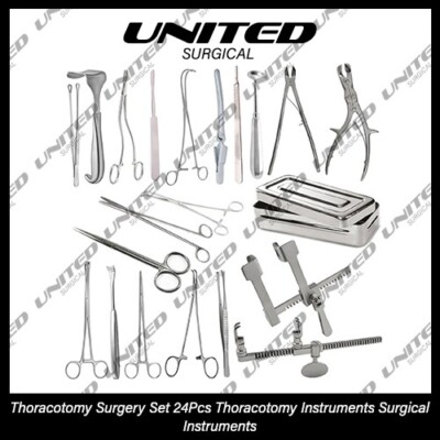 Thoracotomy Surgery Set 24Pcs Thoracotomy Instruments Surgical ...