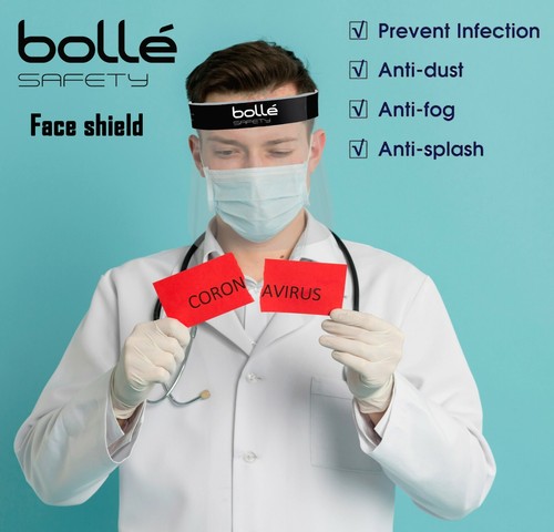 Reusable Face Shield Bolle Full Face Visor Protection Mask PPE Shield ...