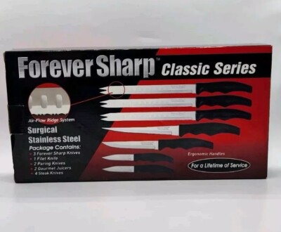 Forever Sharp Classic Series 12 Piece Knife Set Surgical Stainless ...