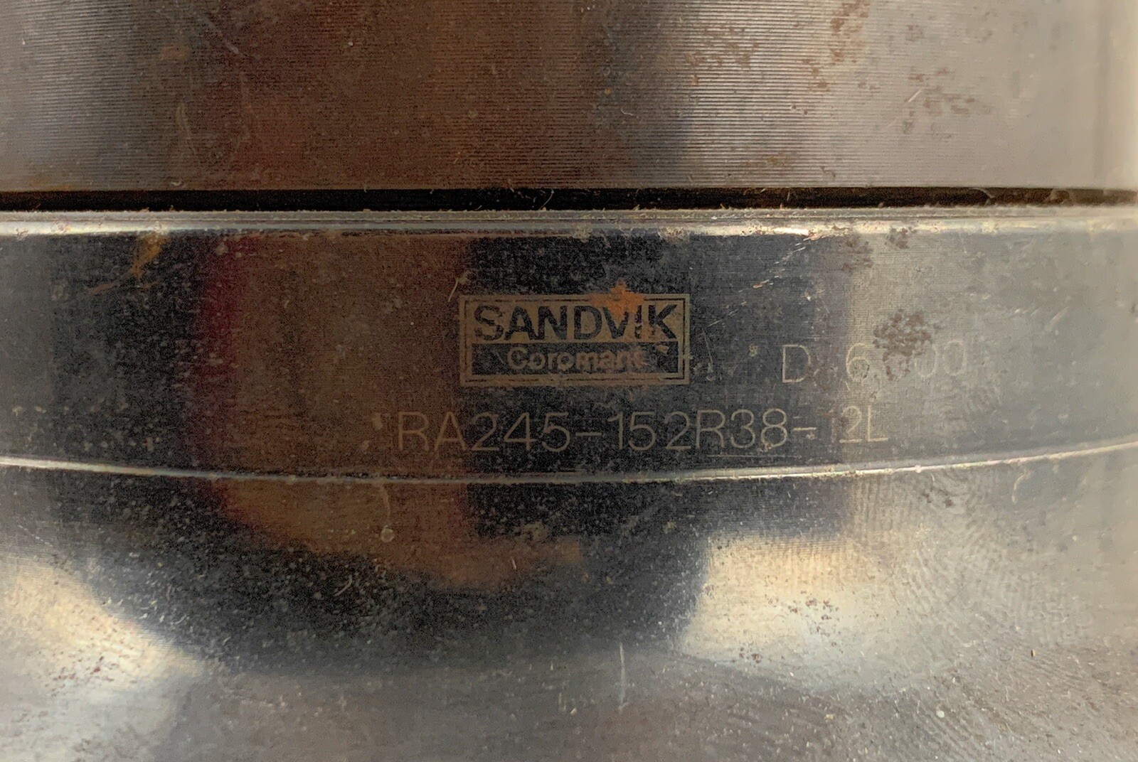 6" SANDVIK RA245-152R38-12L 45° INDEXABLE FACE MILL CUTTER STOCK # ...
