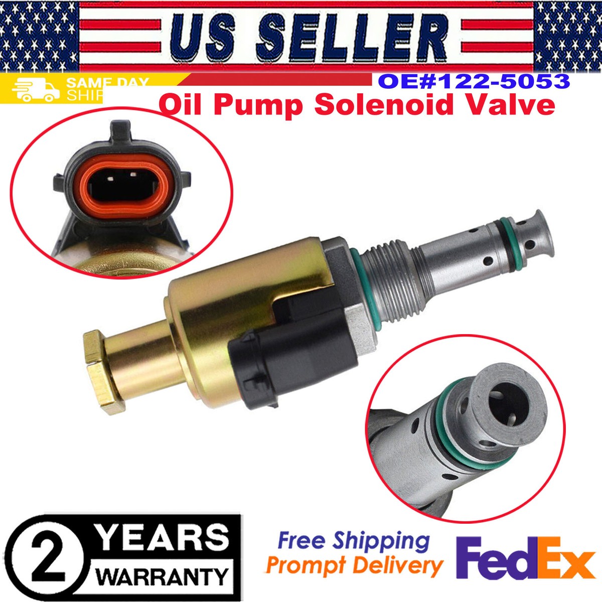 IPR Valve 122-5053 Oil Pump Solenoid Valve 122-5053 For Caterpillar ...