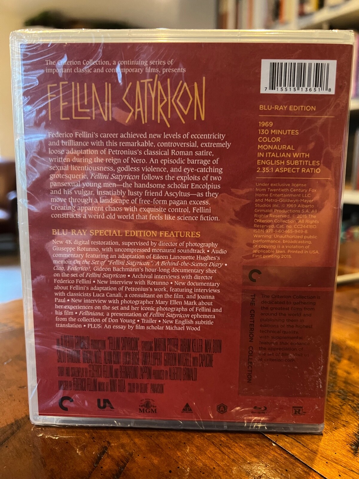 Fellini Satyricon (Criterion Collection) (Blu-ray, 1969) for sale ...