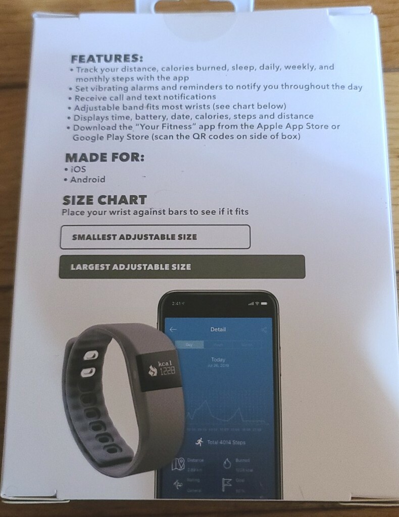 Gems Activity Tracker for Distance Calories Burned Sleep Steps Gray for ...