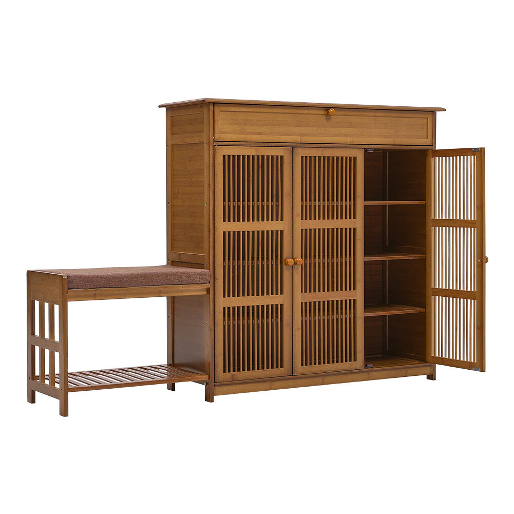 Large Shoe Rack Space Shoe Cabinet With Hallway Wooden Bench Shoe Rack ...