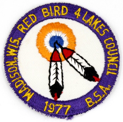 Vintage 1977 Camp Red Bird Four Lakes Council Patch Wisconsin WI Boy ...