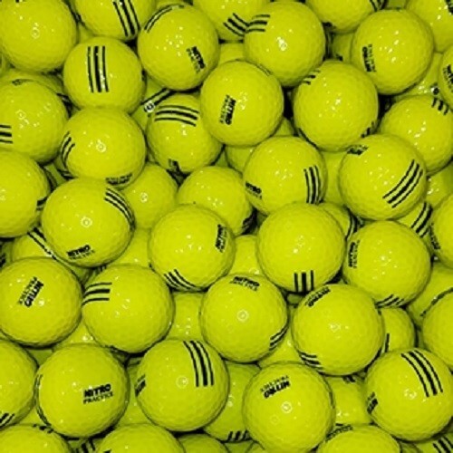 5 Dozen Brand NEW Nitro Black Stripe Yellow Practice Range Balls | eBay