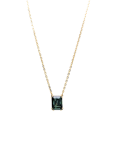 NEW Authentic SWAROVSKI Gold Chain Green Crystal Pendant Matrix ...