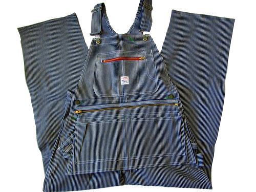 Pointer Bib Overalls w/Apron Hickory Striped 36x29 (Measure 36 x 30 3/4 ...