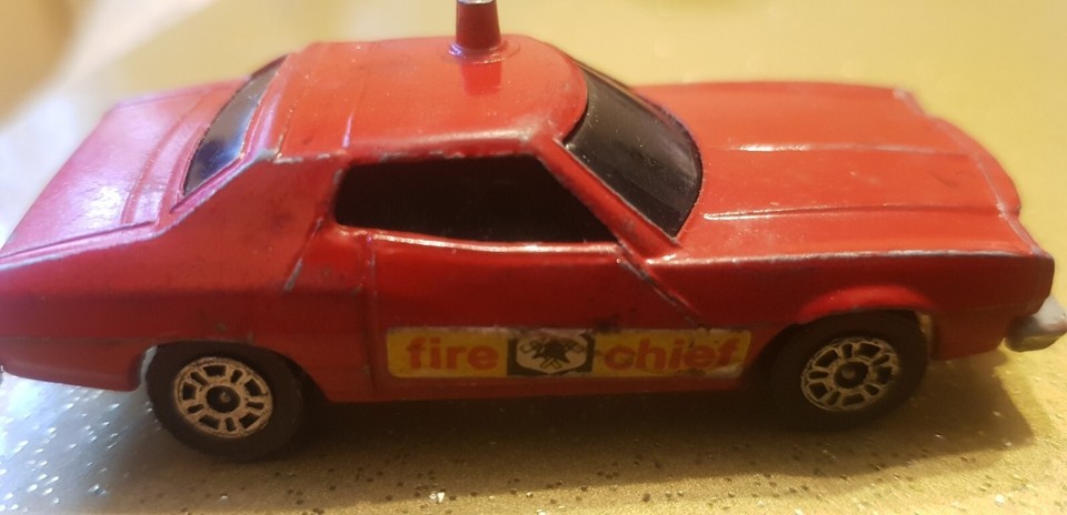 Corgi Juniors 3” FIRE CHIEF DEPT FORD GRAN TORINO Diecast Toy CAR ...