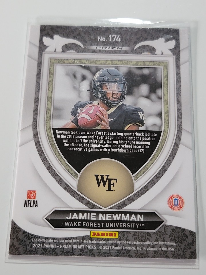 JAMIE NEWMAN 2021 Panini Prizm Draft Picks Rookie #174. WAKE FOREST | eBay