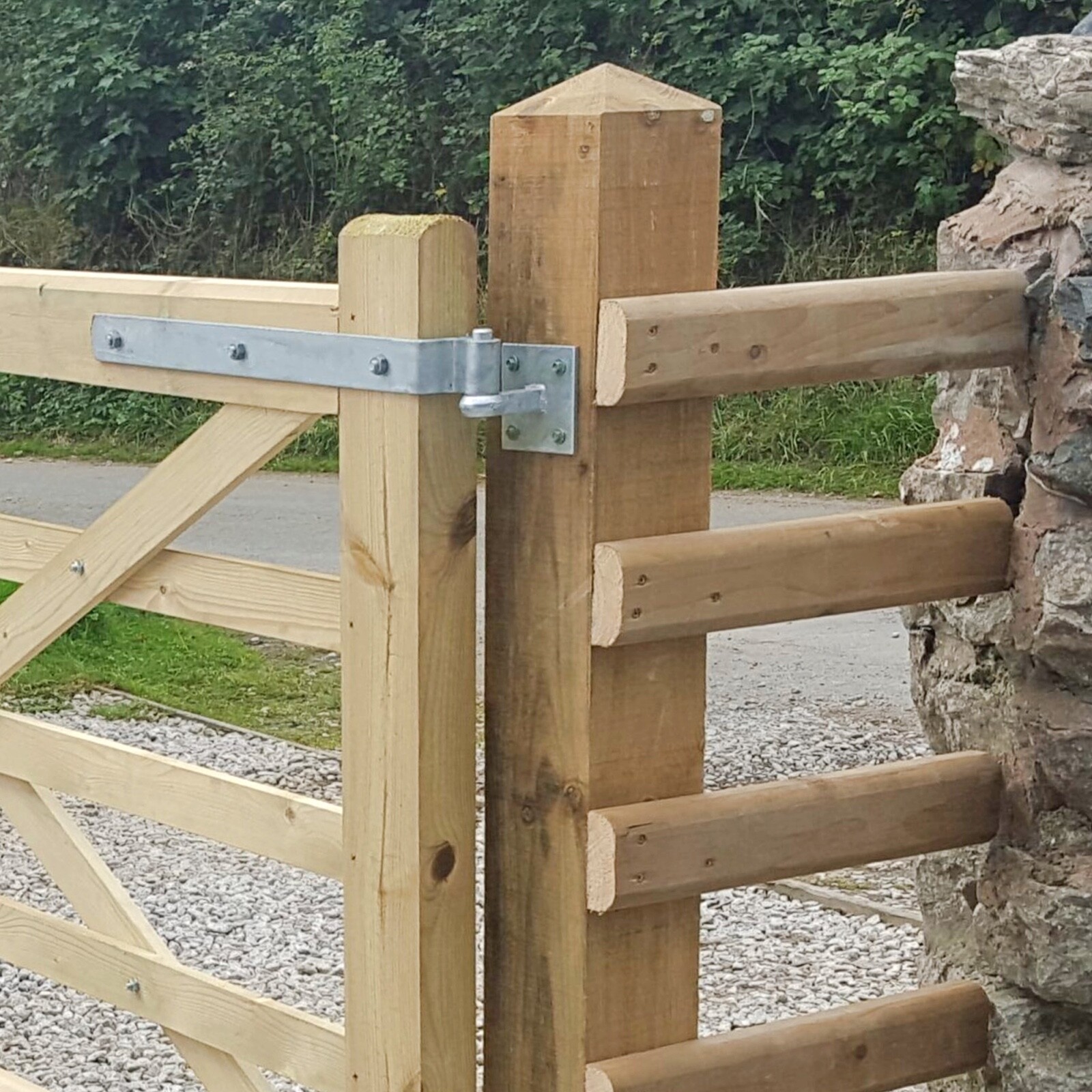 Field Gate Hinges Adjustable Farm Set Heavy Duty 5Bar Fixings Hook ...