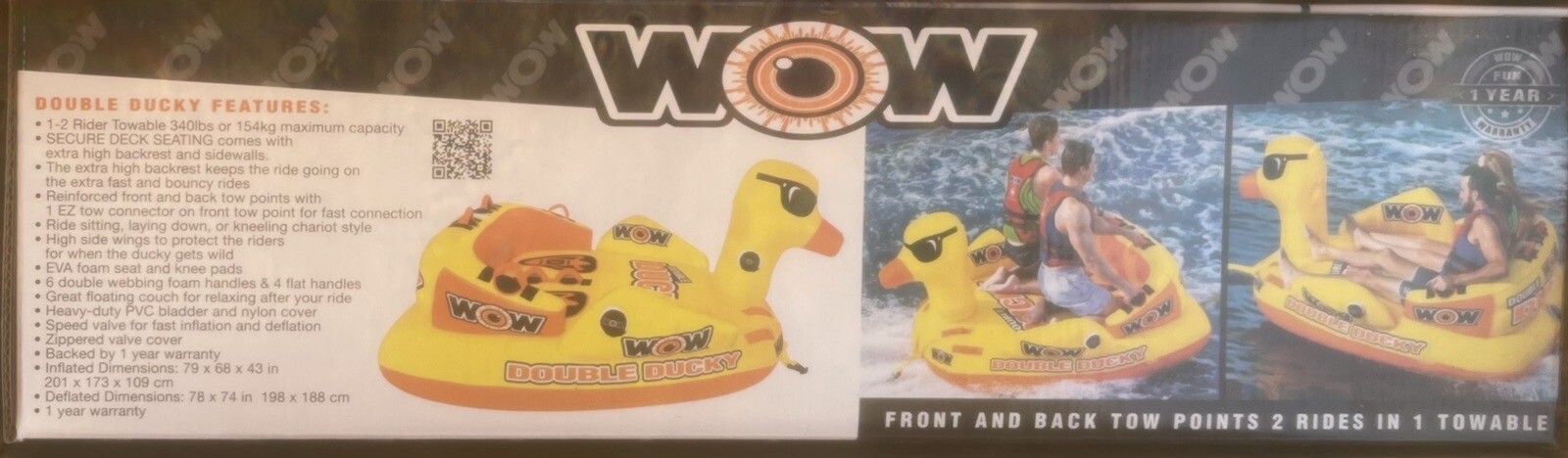 Wow Sports Double Ducky 2P Towable (19-1050) | eBay