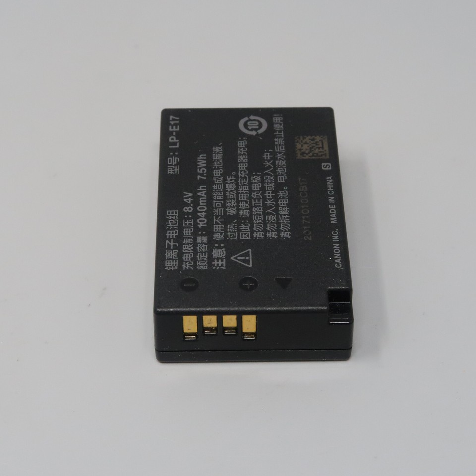 Canon OEM LP-E17 Lithium-Ion Battery Pack for RP, T7i,T6i, T6s, M6, M5 ...