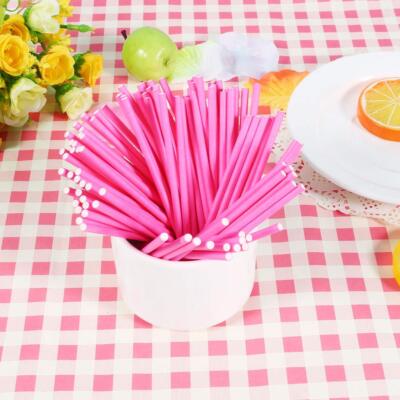 100 Pcs/Set Colorful Lollipop Sticks Cake Pop Lolly Candy Pop Sticks ...