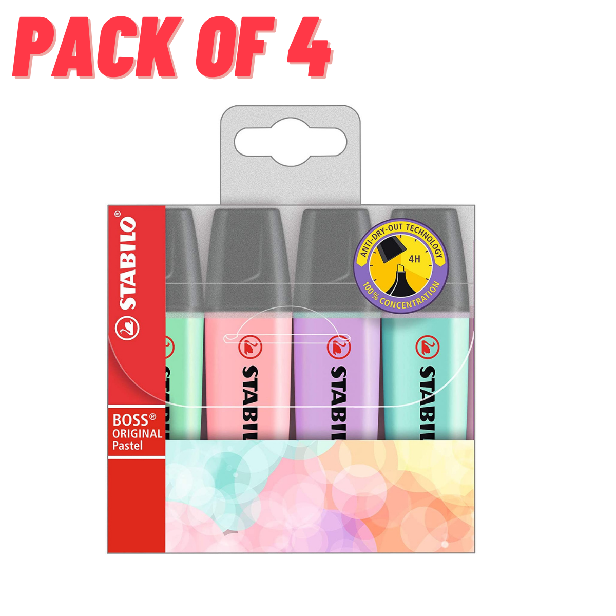 STABILO BOSS Pack of 6 Pastel Wallet - Assorted Colours (70/6-2) online ...